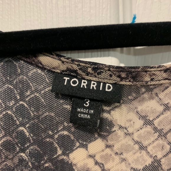torrid | Tops | Snake Skin Sheer Long Sleeve Top | Poshmark